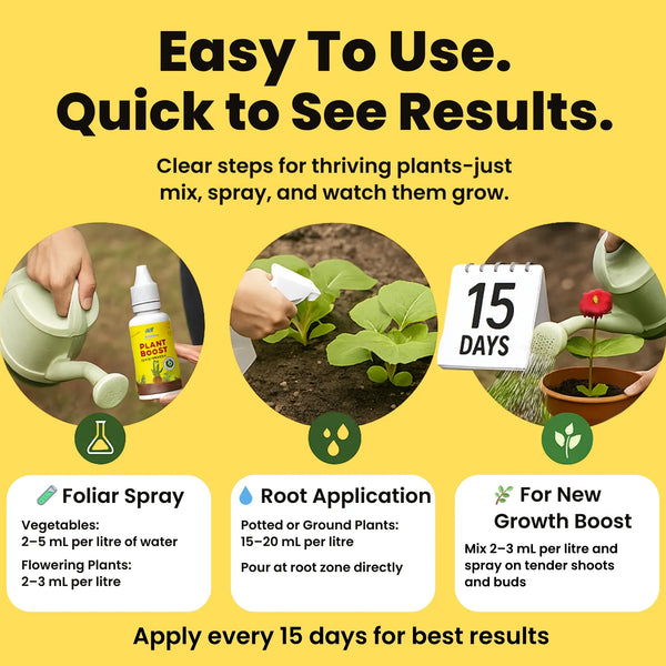 Plant Boost - Liquid Bio Fertilizer, Organic Growth Booster for Faster