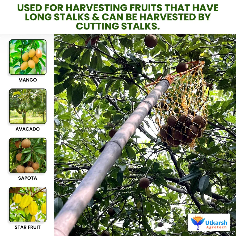 Mango Fruit Plucker Stick with Net | Fruit Picker | Fruit Harvester ...