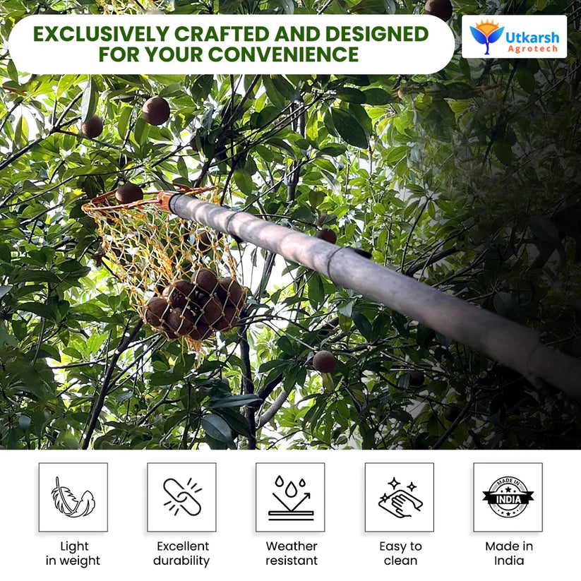 Mango Fruit Plucker Stick with Net | Fruit Picker | Fruit Harvester ...