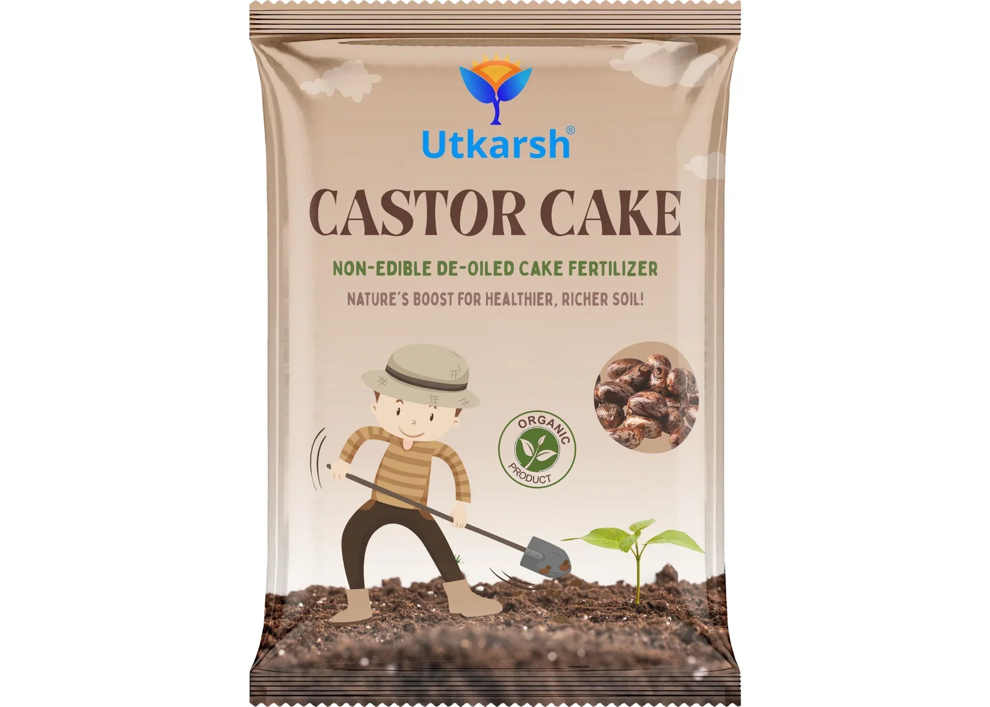 Castor Oil Cake Fertilizer for Plants | Organic Castor Khali Compost P