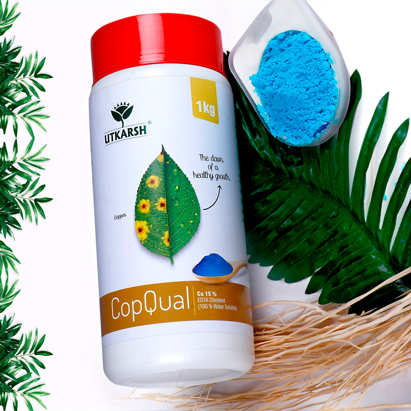 Utkarsh CopQual (Copper Cu 15% EDTA Chelated) (100 % Water Soluble Fol