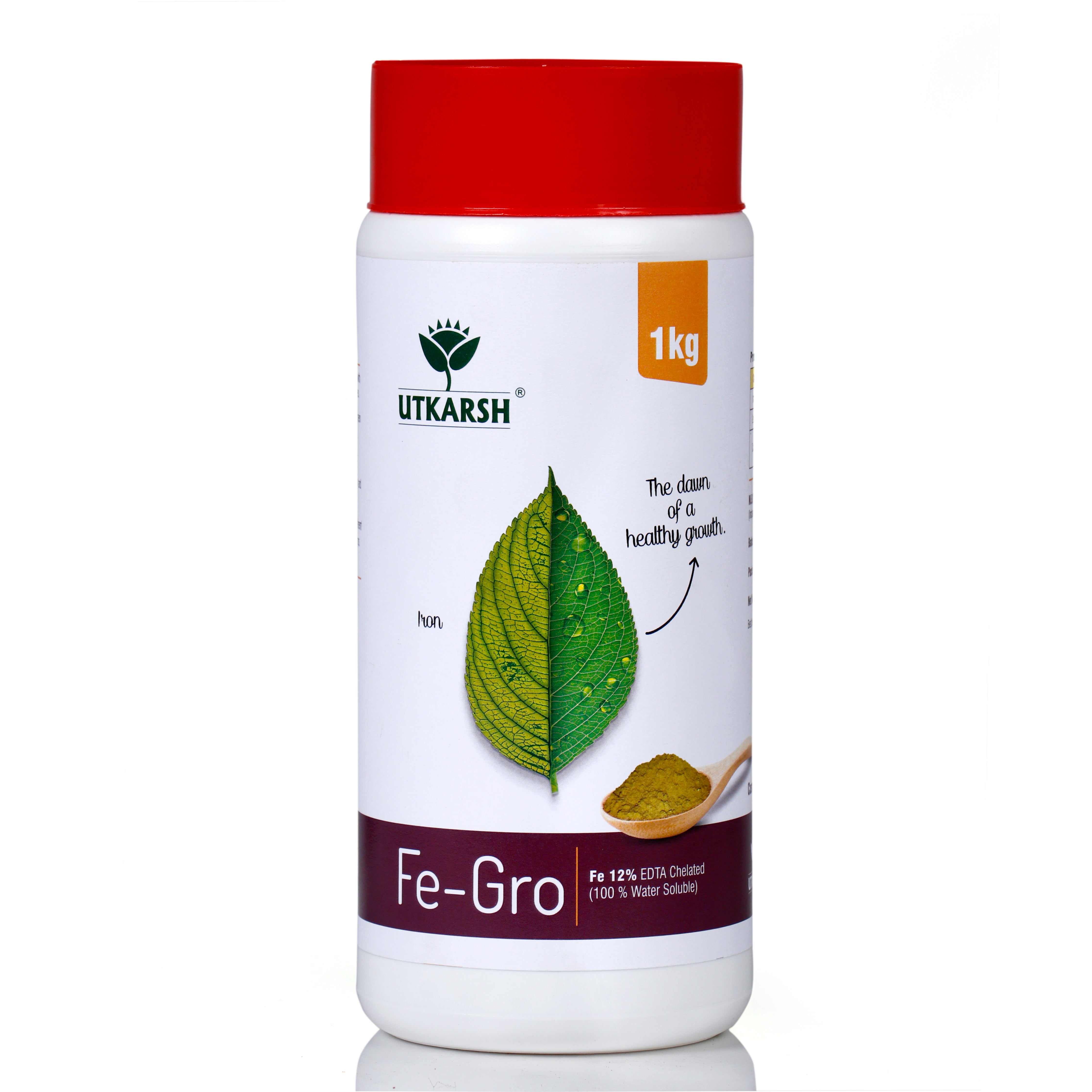 Utkarsh FeGro (Iron- Fe-12% EDTA Chelated) (100% Water Soluble Foliar