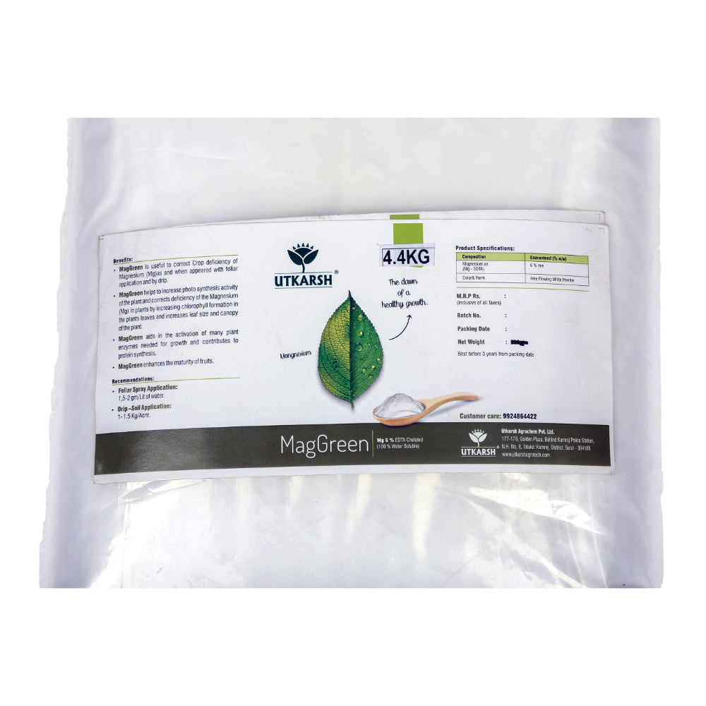 MagGreen (Magnesium Mg 5% EDTA Chelated, 100 % Water Soluble Foliar Sp