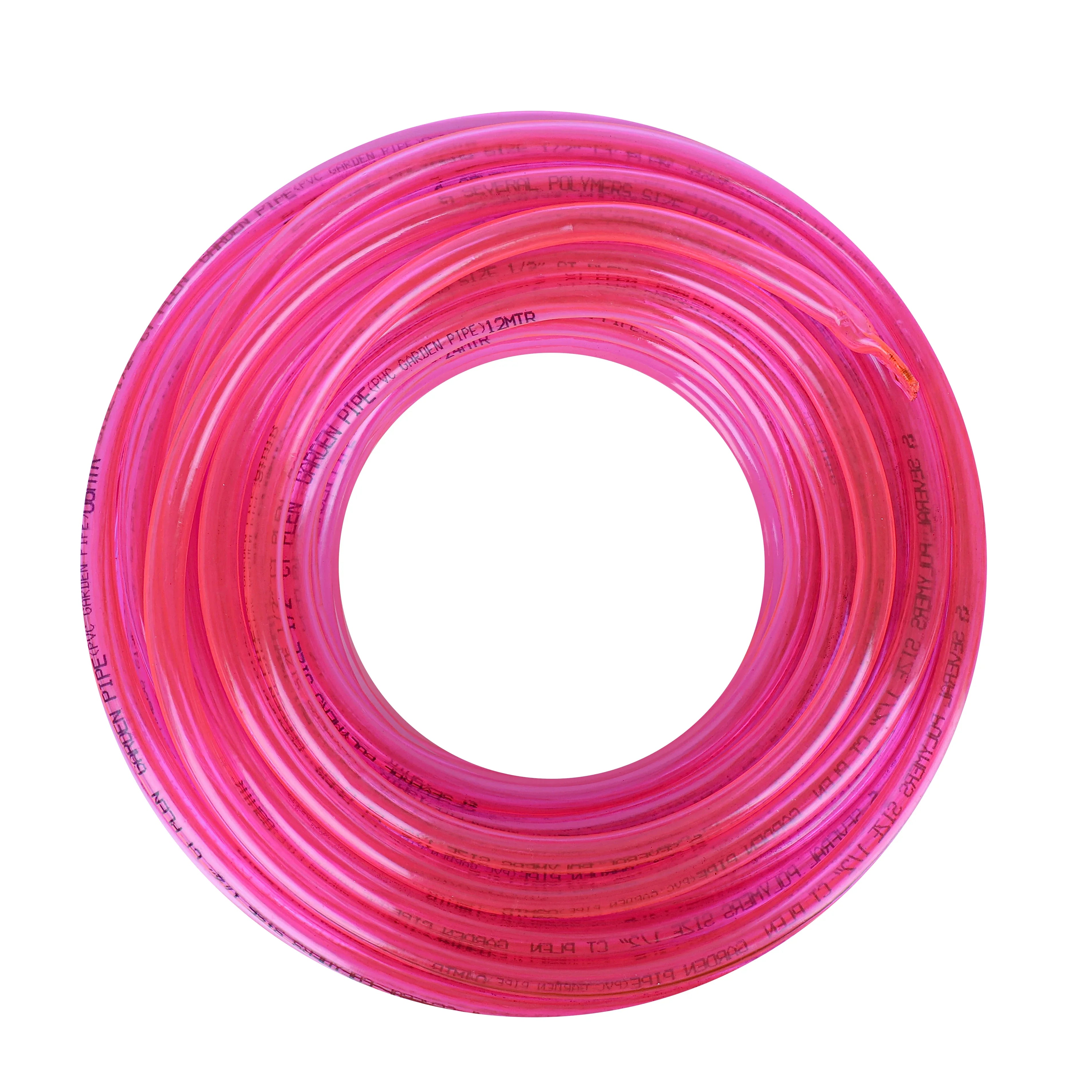 PVC Multicolor Transparent Water Hose- 1/2 inch