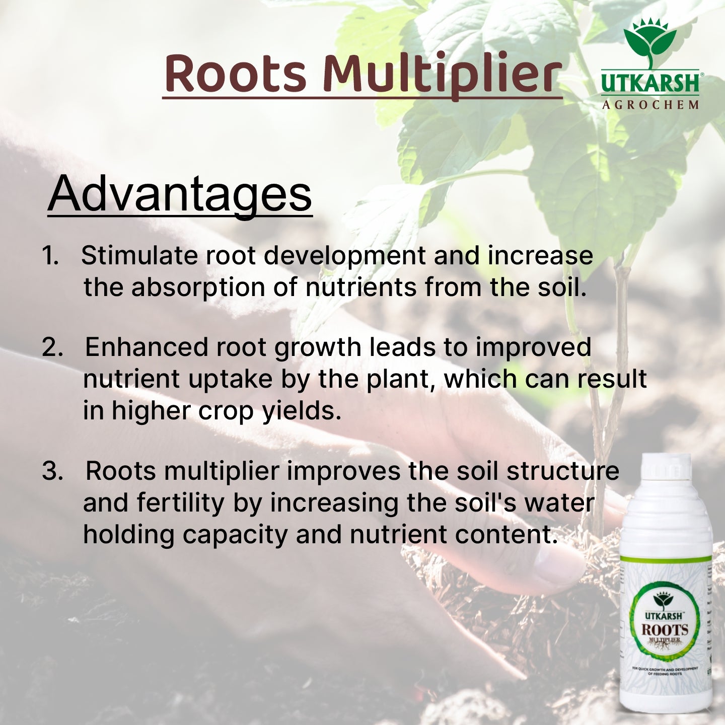 Roots Multiplier (For Quick Hairy Roots Formation) Plant Food for Heal