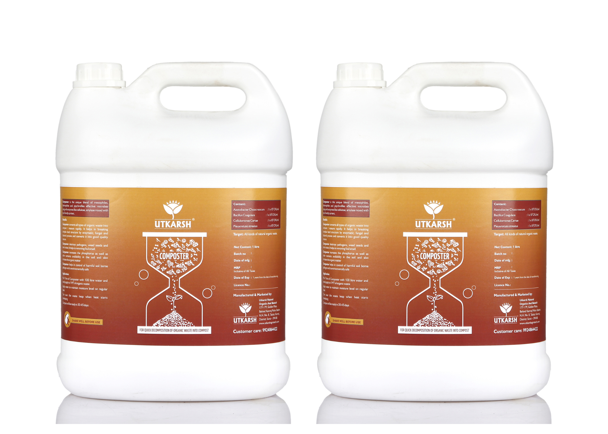 Composter for Quick Decomposition of Organic Waste into Compost, Bio W